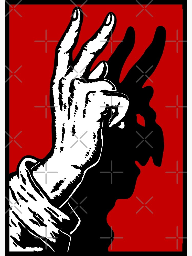 "Devil Peace From Down Under Hand Sign" Poster for Sale by allincolors ...