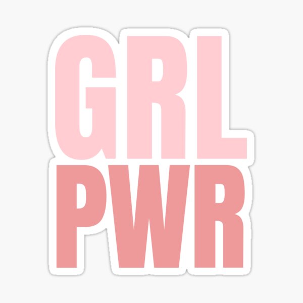 "Girl power T-shirt design" Sticker for Sale by MissDewi | Redbubble