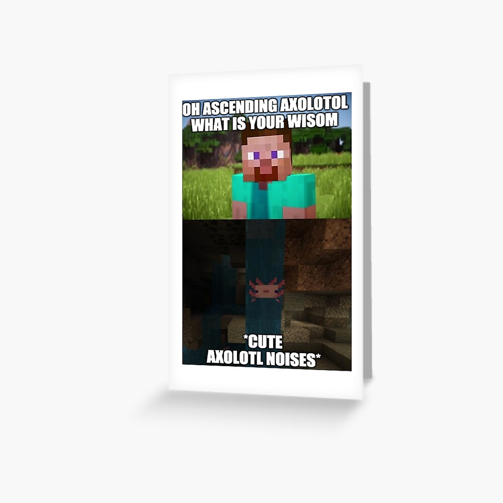 " Minecraft Axolotl Memes Gift Idea For Minecraft & Axolotl Lovers ...