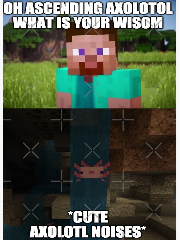 Pegatina « Idea de regalo de Minecraft Axolotl Memes para Minecraft ...