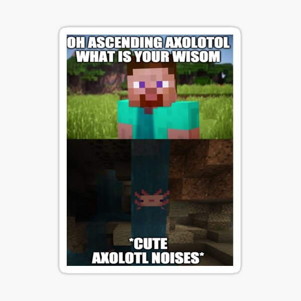 " Minecraft Axolotl Memes Gift Idea For Minecraft & Axolotl Lovers ...