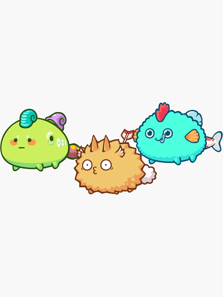 "Axie Infinity crypto game online" Sticker for Sale by QuartoRomano ...