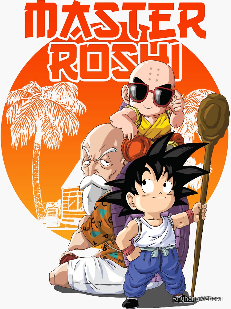 "Master Roshi and Students" Sticker for Sale by RhyhanaManson | Redbubble