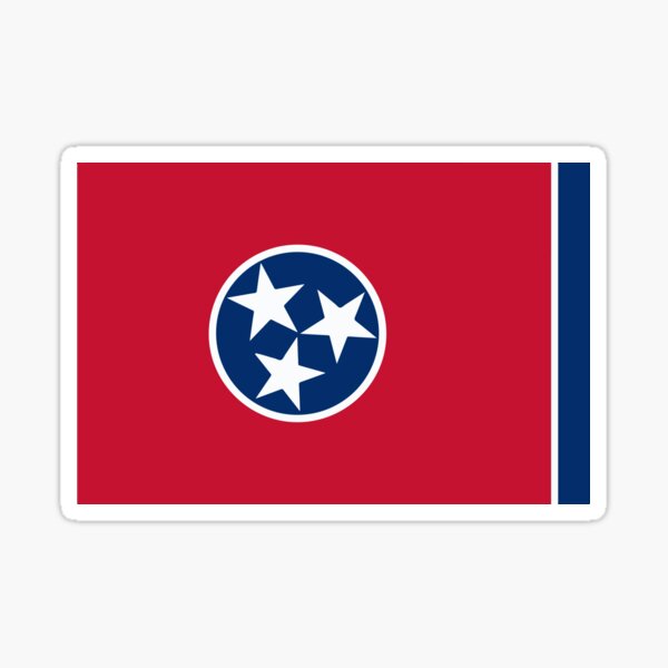 "Tennessee State Flag" Sticker for Sale by derekrebuck | Redbubble