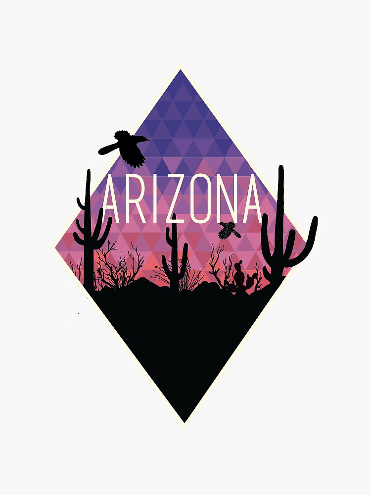 "Geometric Arizona " Sticker by BigPoppass | Redbubble