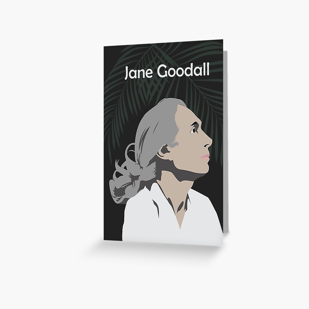 "Jane Goodall Poster Art Chimpanzee, female scientist, science poster ...