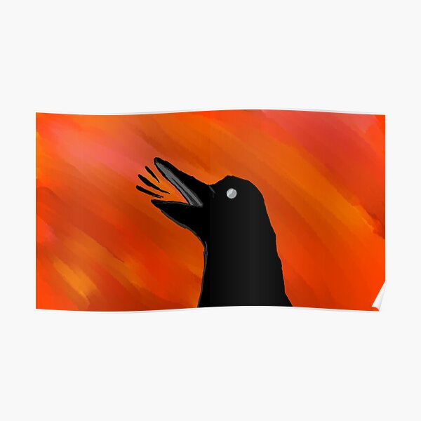 "Yelling Raven" Poster for Sale by CaptainsWaren | Redbubble