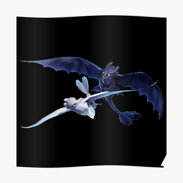 "Toothless Night Light Fury" Poster for Sale by artask | Redbubble
