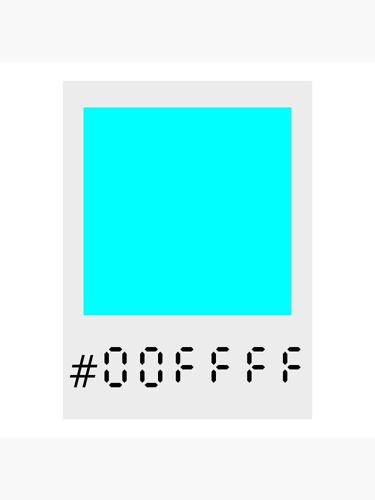 00ffff-hex-code-picture-frame-photographic-print-for-sale-by