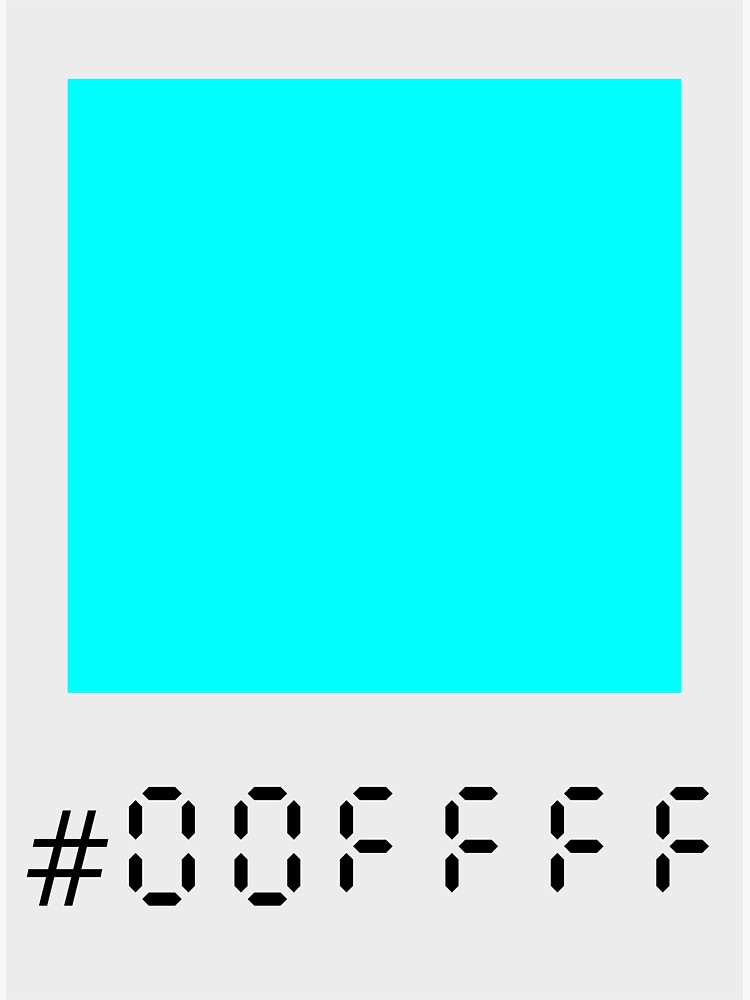 Pegatina «# 00ffff marco de imagen de código hexadecimal» de ...