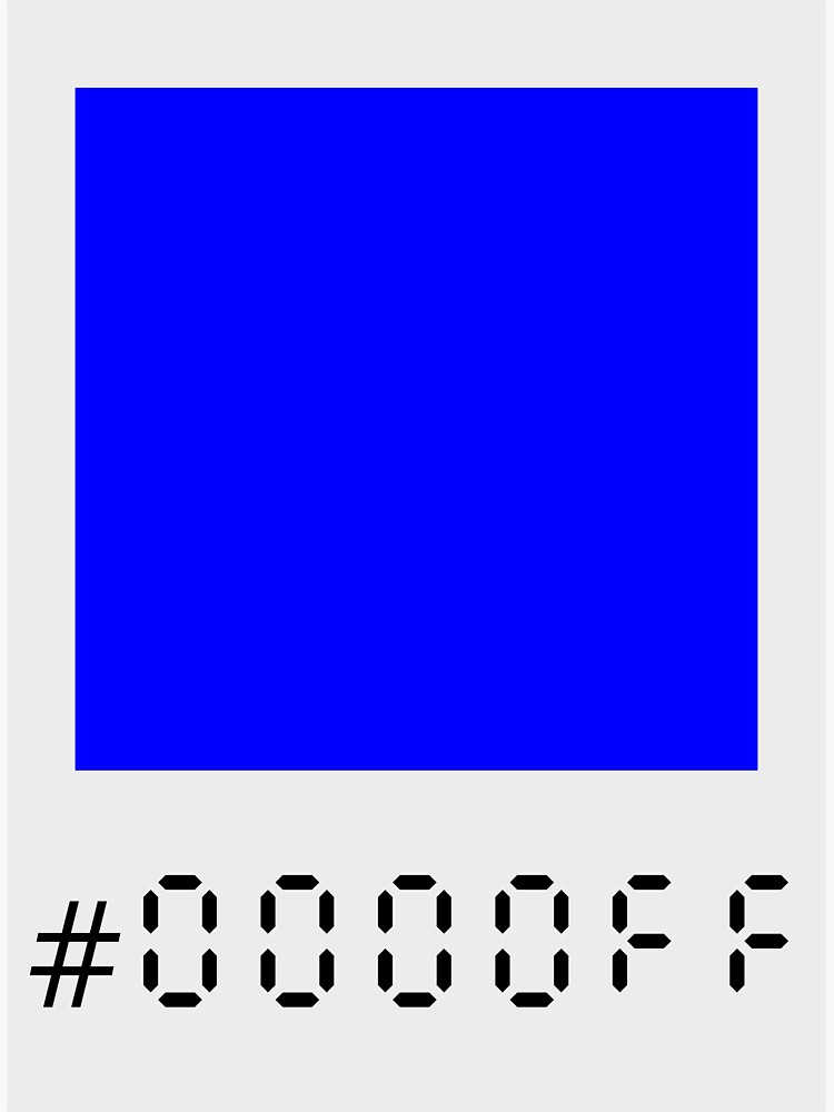 "#0000ff hex code picture frame" Sticker for Sale by niasuperstar ...