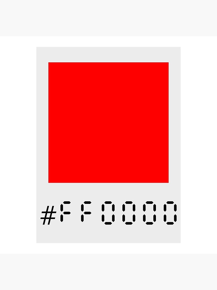 "#ff0000 hex code picture frame" Poster by niasuperstar | Redbubble