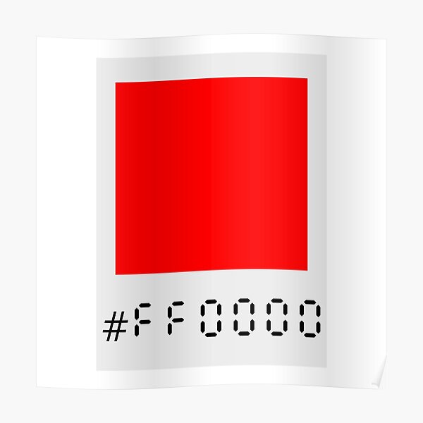 "#ff0000 hex code picture frame" Poster by niasuperstar | Redbubble