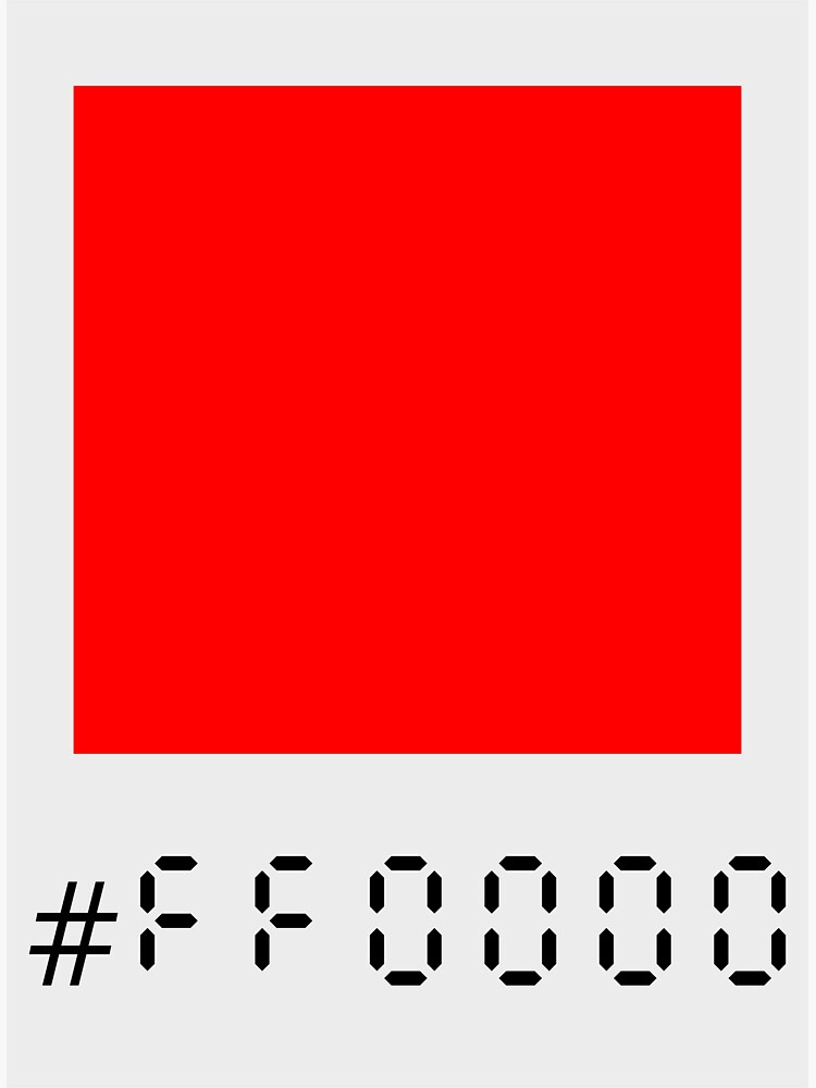 "#ff0000 hex code picture frame" Sticker for Sale by niasuperstar ...