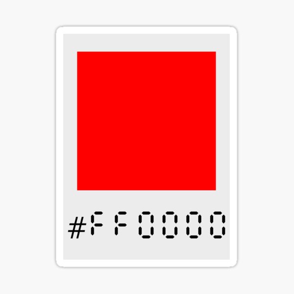 "#ff0000 hex code picture frame" Sticker for Sale by niasuperstar ...