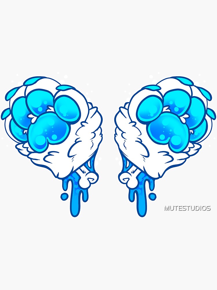 "chibi paws!" Sticker for Sale by MUTESTUDIOS | Redbubble