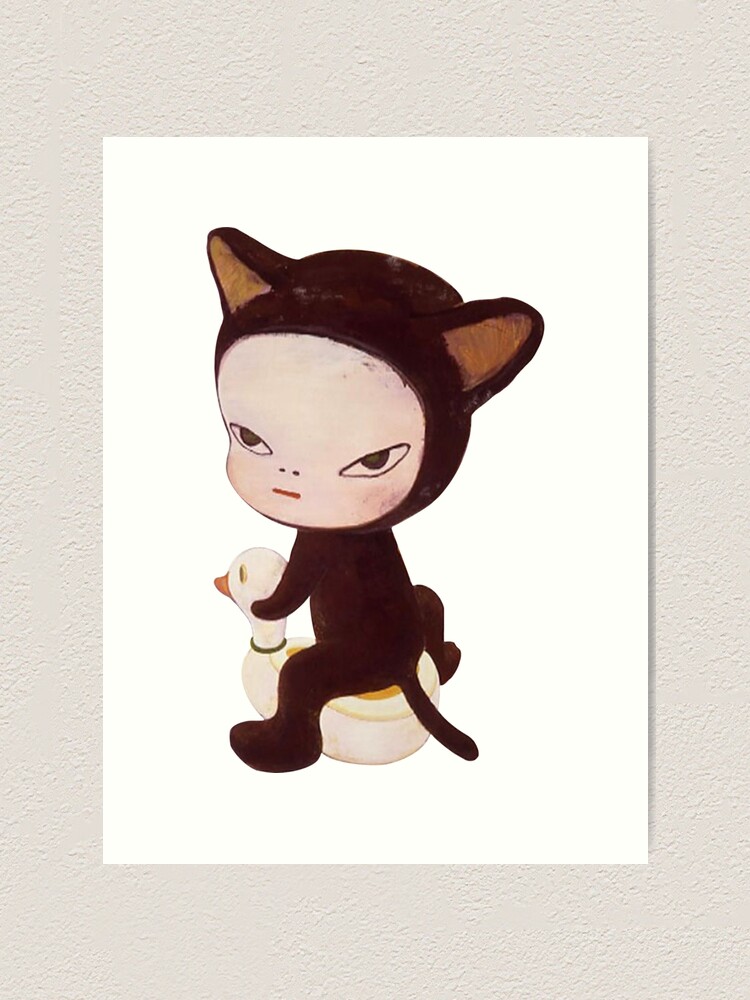 "yoshitomo nara cat" Art Print for Sale by SweatVtgShirts | Redbubble