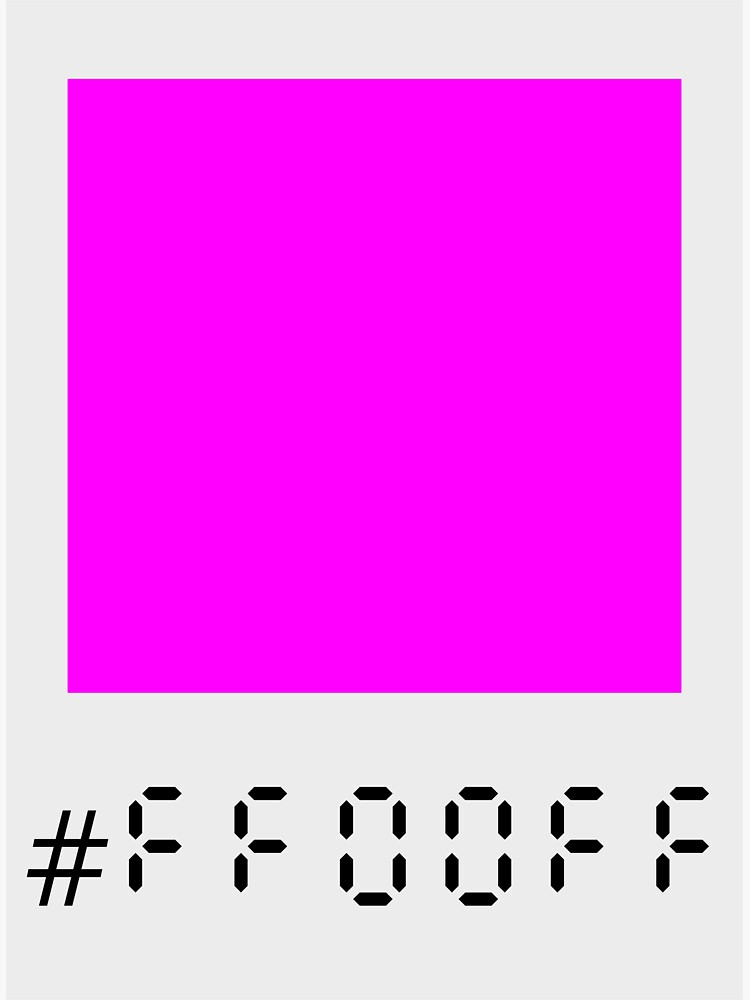 "#ff00ff hex code picture frame" Sticker for Sale by niasuperstar ...