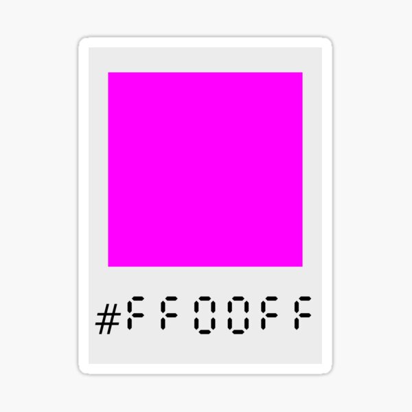 "#ff00ff hex code picture frame" Sticker for Sale by niasuperstar ...