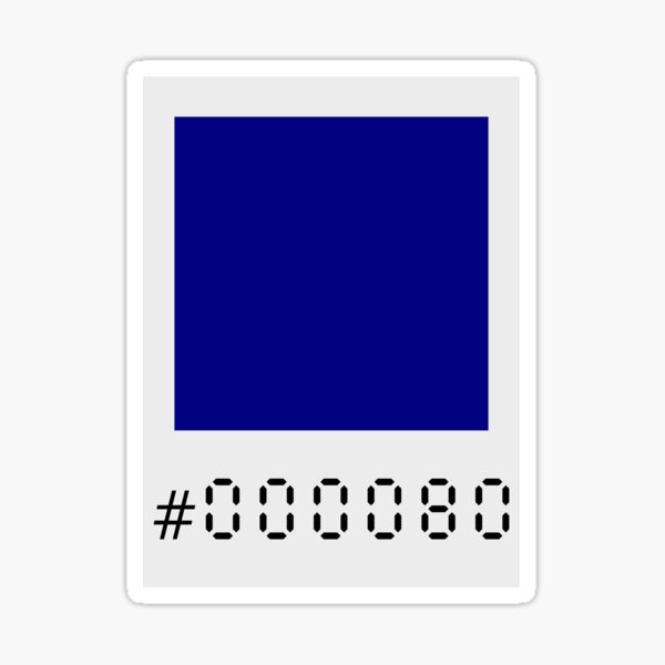 "#000080 hex code picture frame" Sticker for Sale by niasuperstar ...