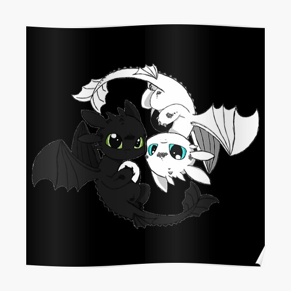 "Chibi Toothless Night Fury" Poster for Sale by artask | Redbubble