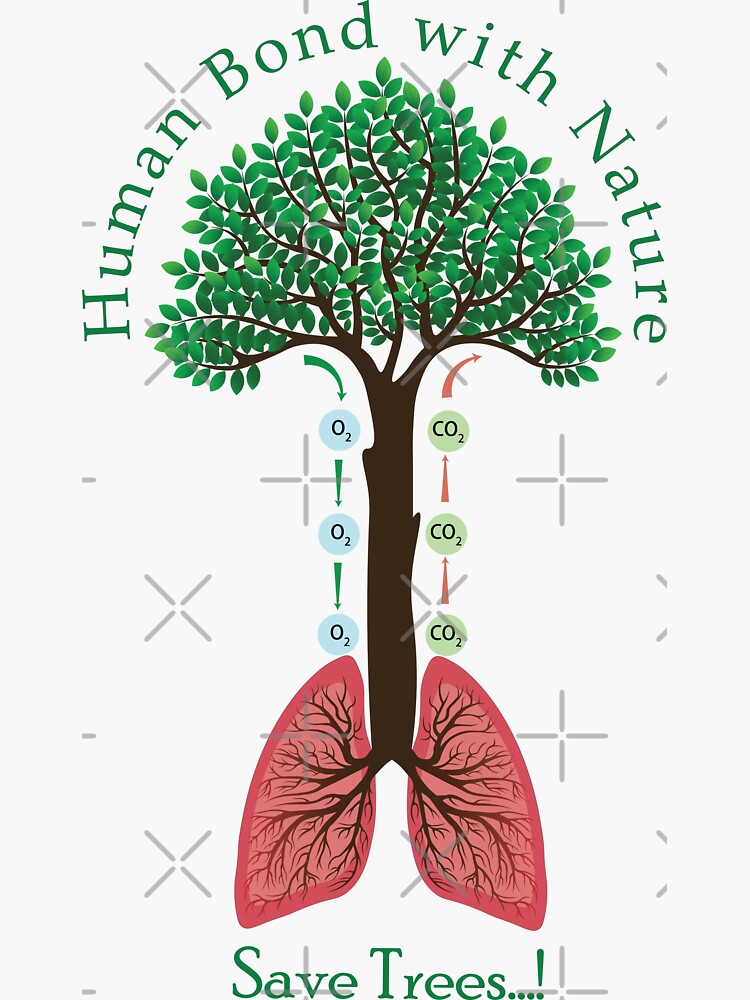 "Human Bond with Nature" Sticker for Sale by JLRArtHub | Redbubble