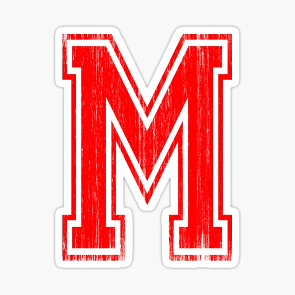 "Big Red Letter M" Sticker for Sale by adamcampen | Redbubble