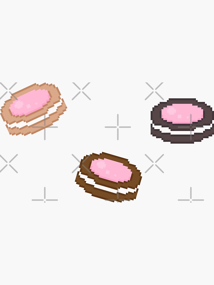 "Pixel Art Sandwich Cookie" Sticker for Sale by TakoyakiTech | Redbubble