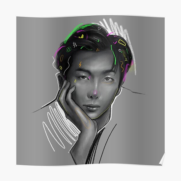 "BTS Rap Monster" Poster by Kairly-Tun | Redbubble