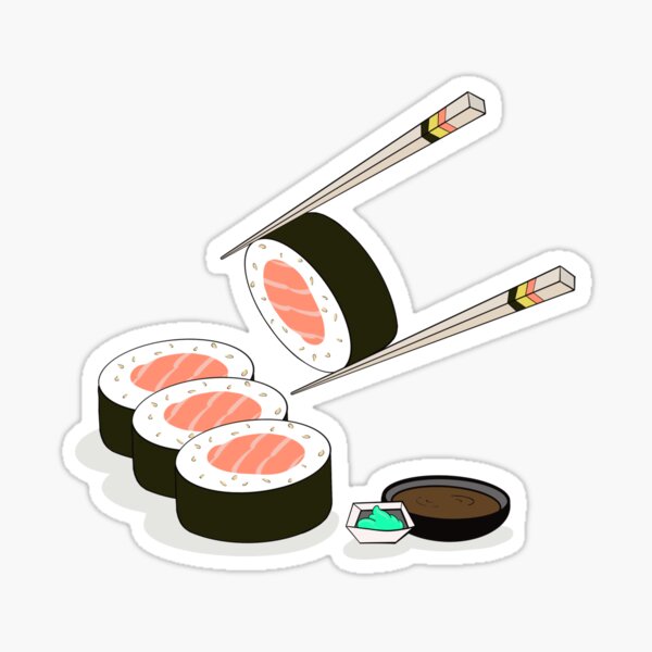"Maki Sushi roll" Sticker for Sale by smoochugs | Redbubble