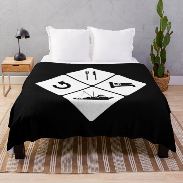 Funny Tugboat Throw Blankets for Sale | Redbubble