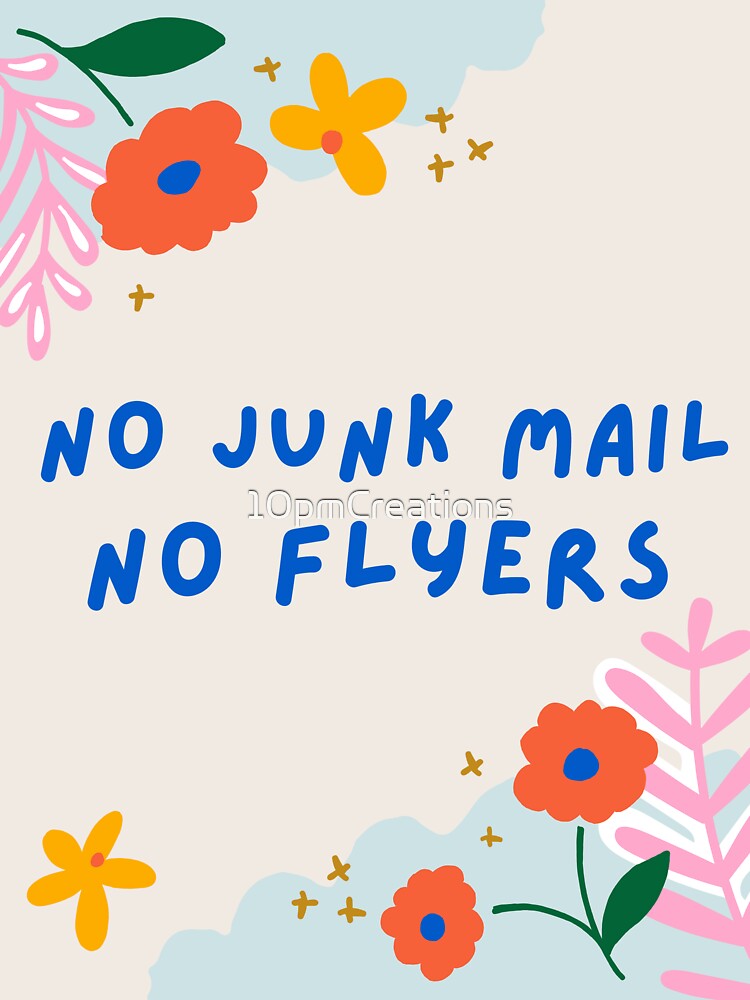 "No Junk Mail Please, Mail Box Decoration for Solicitors, Garbage and ...