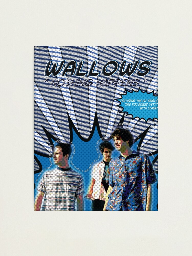 "wallows nothing happens - comic inspired vintage poster ...