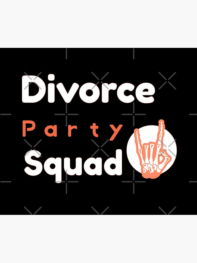 "Cool Colorful Divorce Party Squad with Skull Hand - Divorced Happily ...