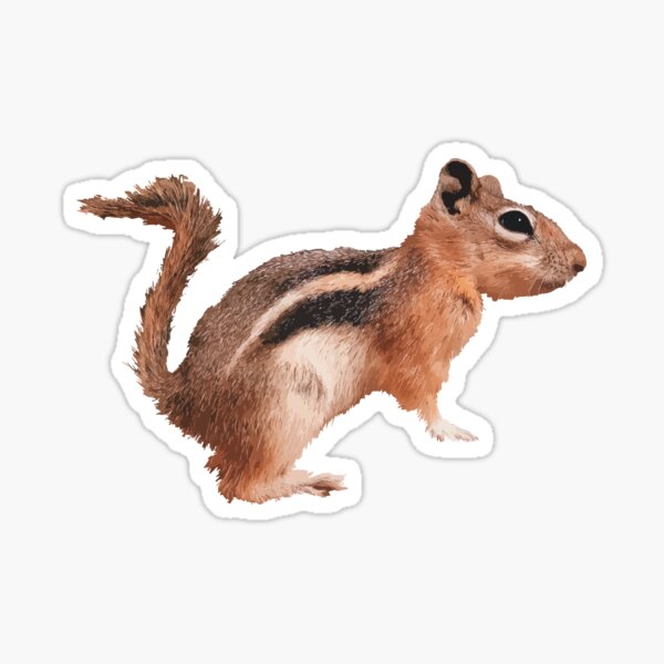 "Chipmunk" Sticker for Sale by ElMuchachon | Redbubble