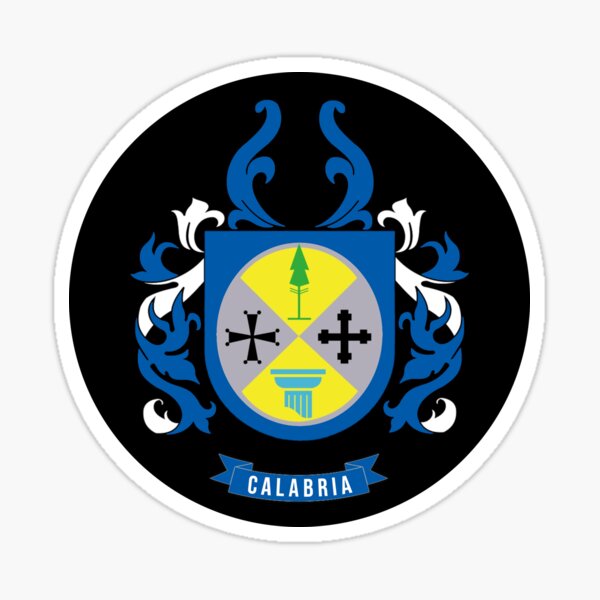 "Calabria Flag Coat Of Arms - Cool Italian Calabria Region" Sticker by ...