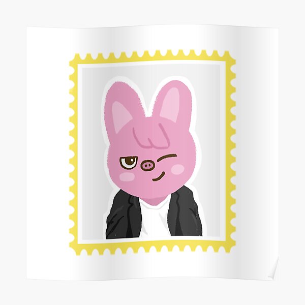 "Stray Kids SKZOO Dwaekki Changbin Stempel" Poster von yoonqs | Redbubble