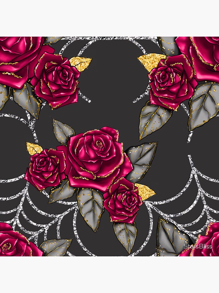 "Rosey Spider Web" Sticker for Sale by StarsBliss | Redbubble