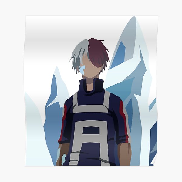"Todoroki with Ice" Poster by jrbrender | Redbubble