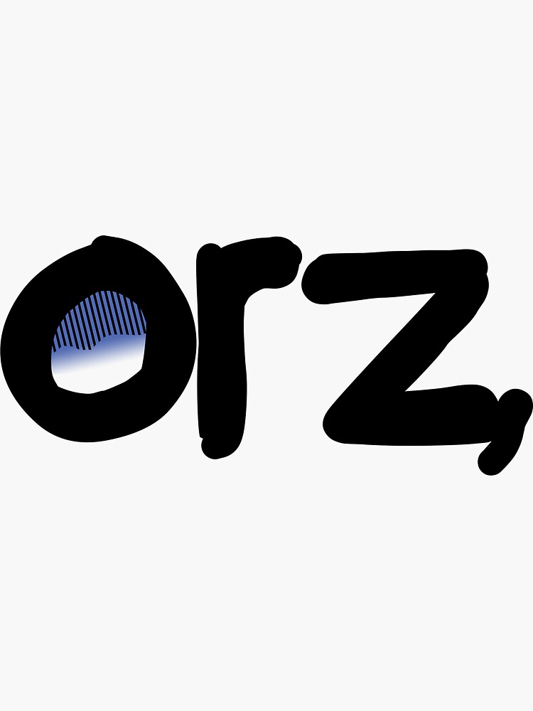 "Orz (Dogeza) Emoticon" Sticker for Sale by monkeyfracas | Redbubble