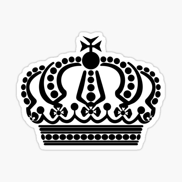 "Black Crown" Sticker for Sale by surprise-to-me | Redbubble