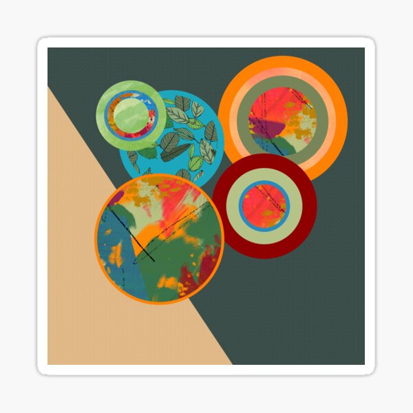 "Modern Circular Design" Sticker for Sale by NancyMerkle | Redbubble