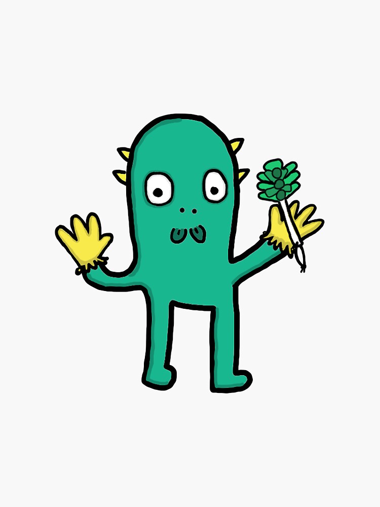 "Cleaning Monster" Sticker by creaturecar | Redbubble