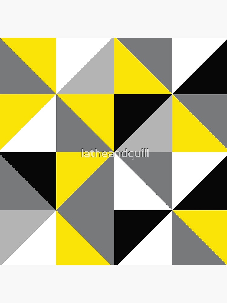 "Color Block Triangles in Yellow + Black" Throw Pillow for Sale by ...