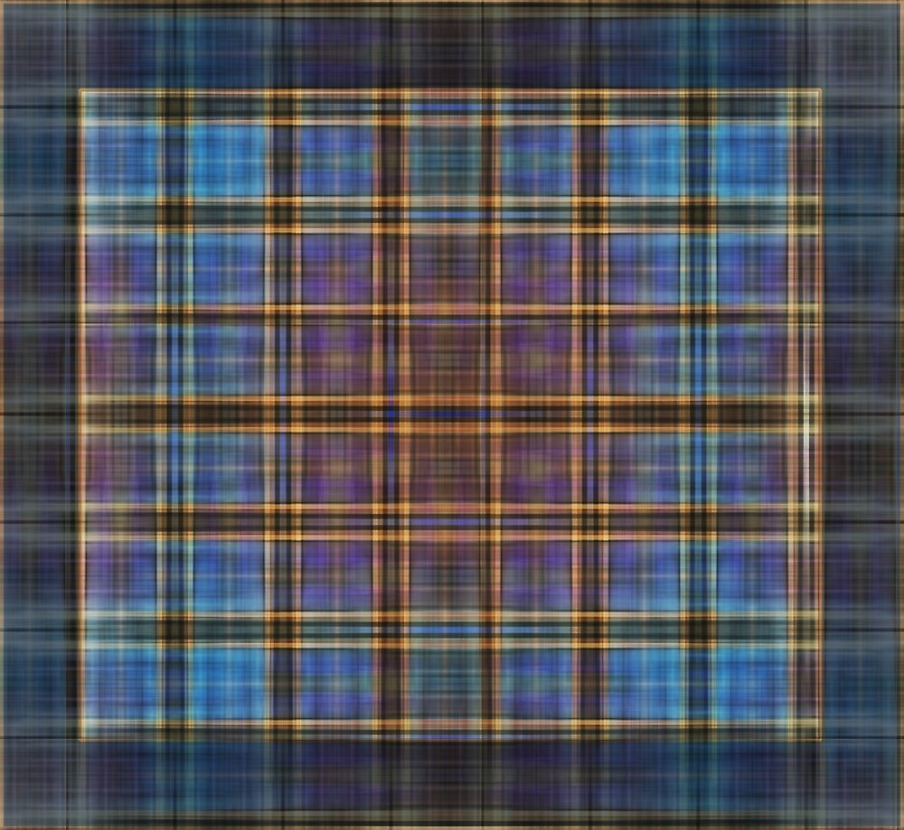 "Blue and Gold Tartan Pattern" by Anna Lemos | Redbubble
