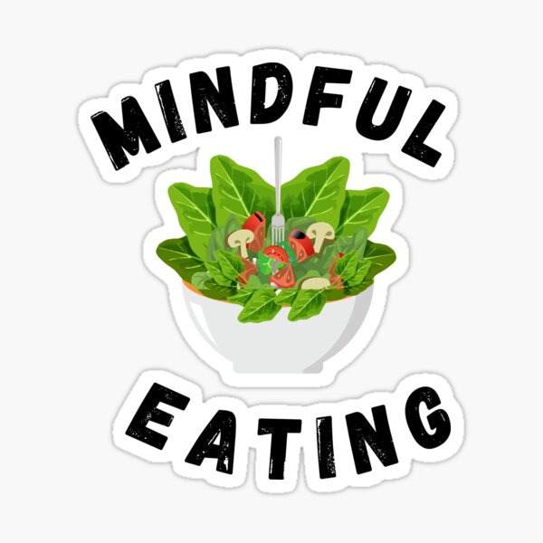 "Mindful Eating with Veggis" Sticker for Sale by Coolbirdys | Redbubble
