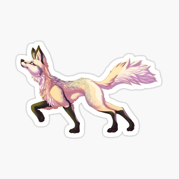 "Fire and Ice Red Fox" Sticker for Sale by Crotalus-arts | Redbubble
