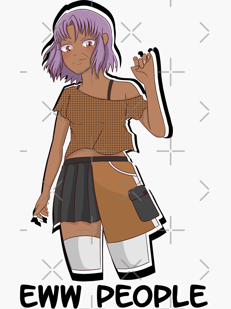 "Eww People anime girl" Sticker for Sale by Chibisama | Redbubble