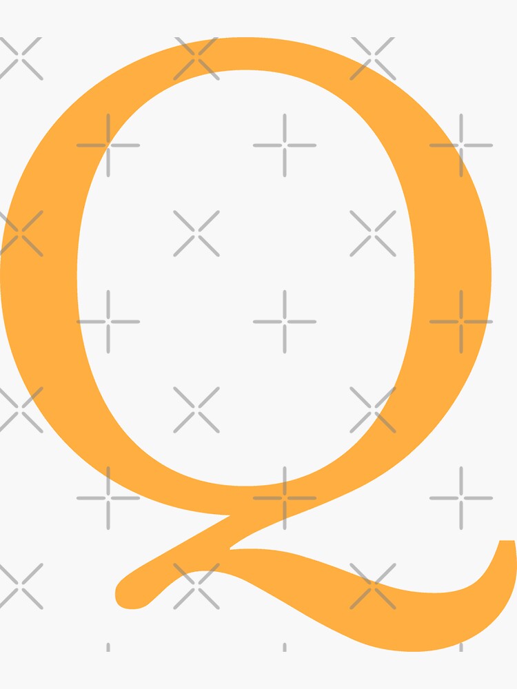 "Letter Q - Orange Color" Sticker for Sale by FunStudio | Redbubble