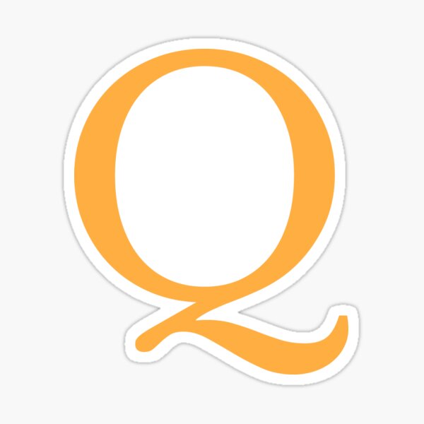 "Letter Q - Orange Color" Sticker for Sale by FunStudio | Redbubble